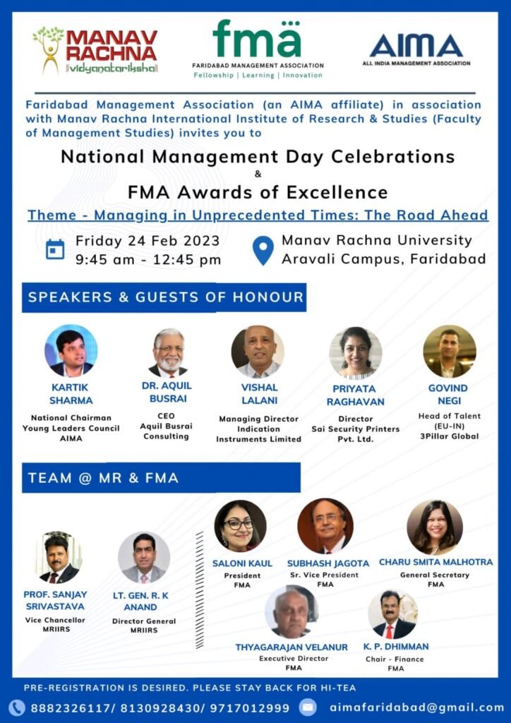 National Management Day Celebrations & FMA Awards of Excellence ...